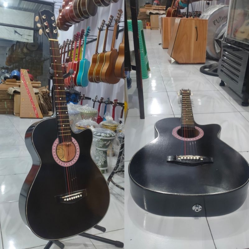 Jual Gitar Akustik Pemula Tanam Besi sudah ada Spul (Bisa masuk ampli ...