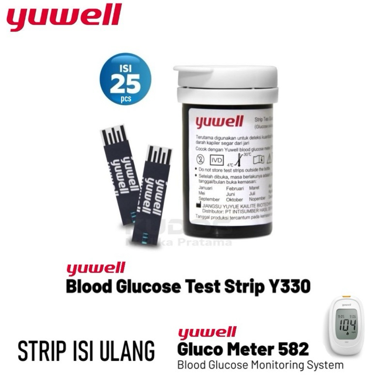 Jual Yuwell Strip Blood untuk Gluco Glucose Gluko Meter Y330 ...