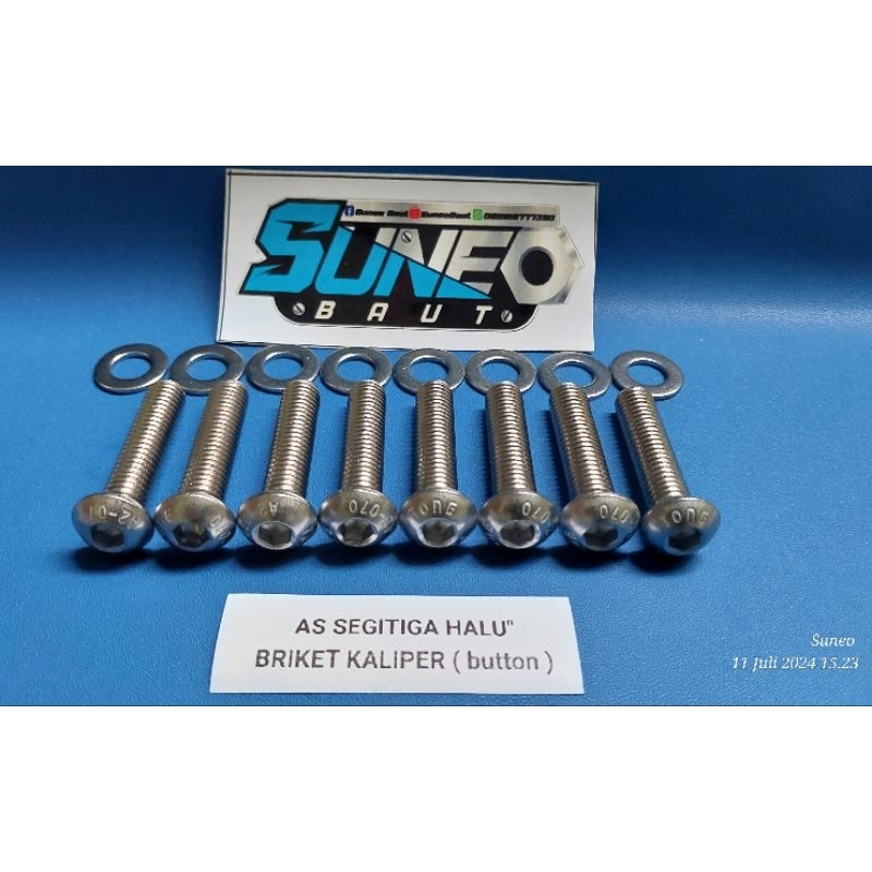 Jual Baut Segitiga Samping Atas Bawah+Briket Kaliper Satria FU ( Baut L Stainless ) | Shopee ...