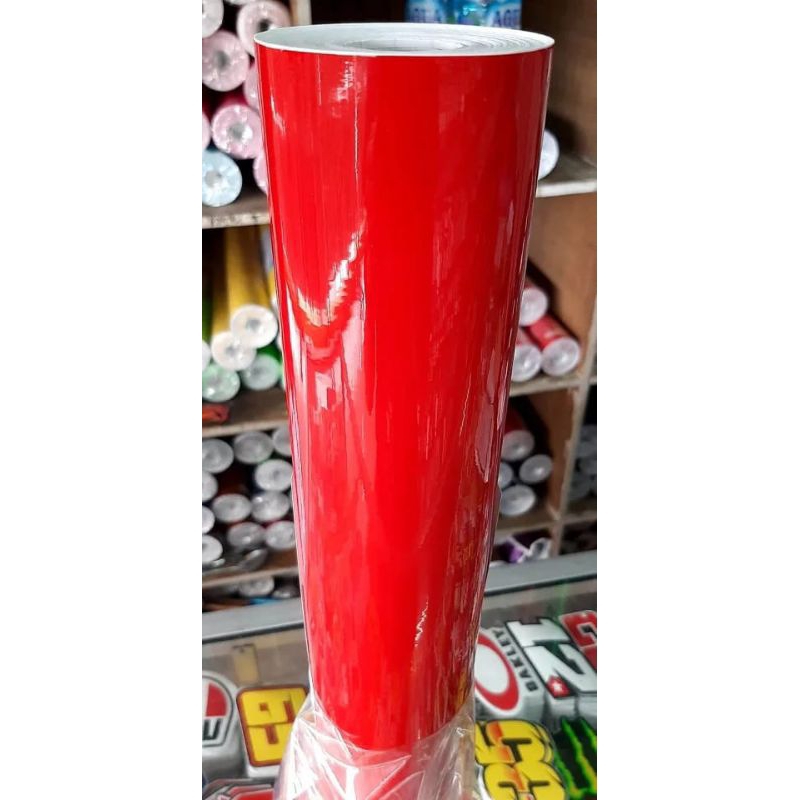 Jual sticker/skotlet merah glosy stiker body dan lampu motor mobil ...
