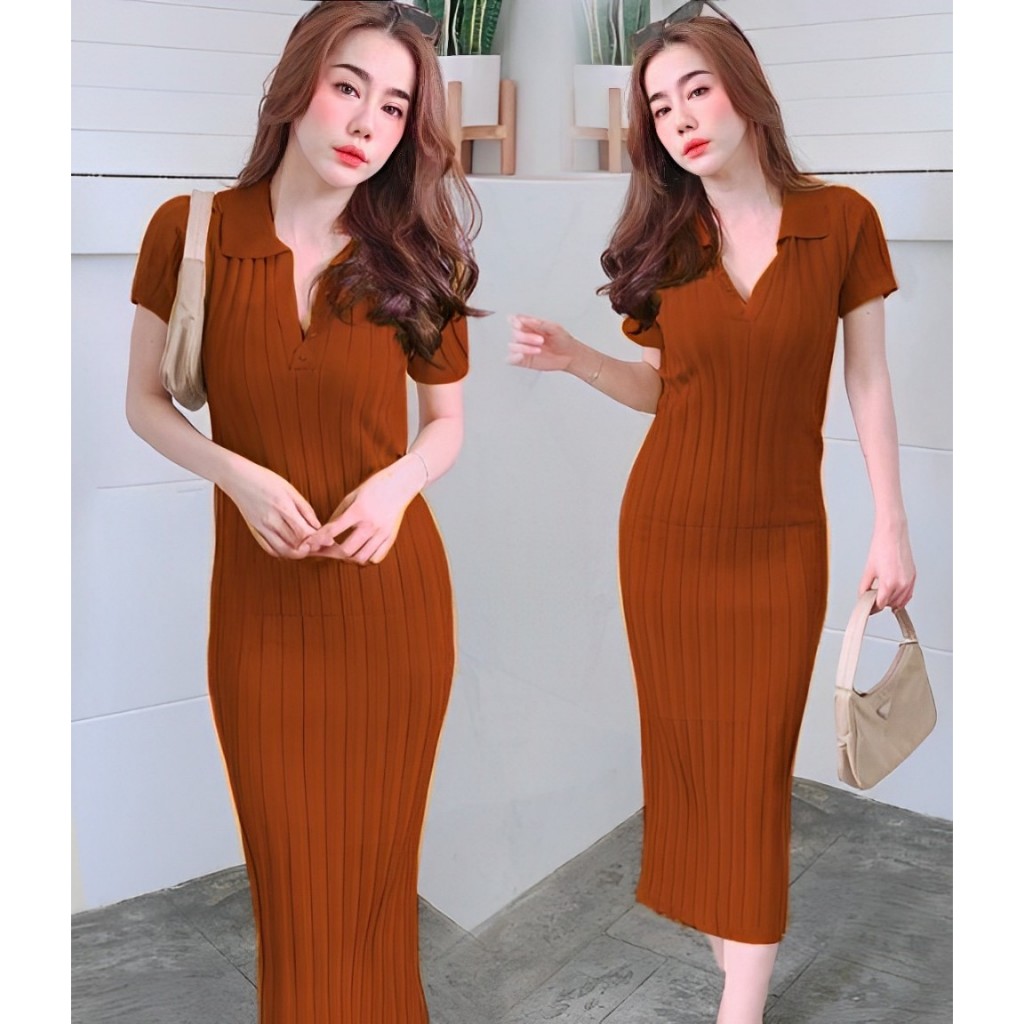 Jual FF Dress Rajut Diana Ld 90 - 100 cm P 110 cm B 300 gr Cotton ...