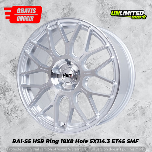 Jual Velg mobil xpander innova zenix voxy serena ring 18 tipe RAI-S5 HSR R18 lebar 8 inch ...