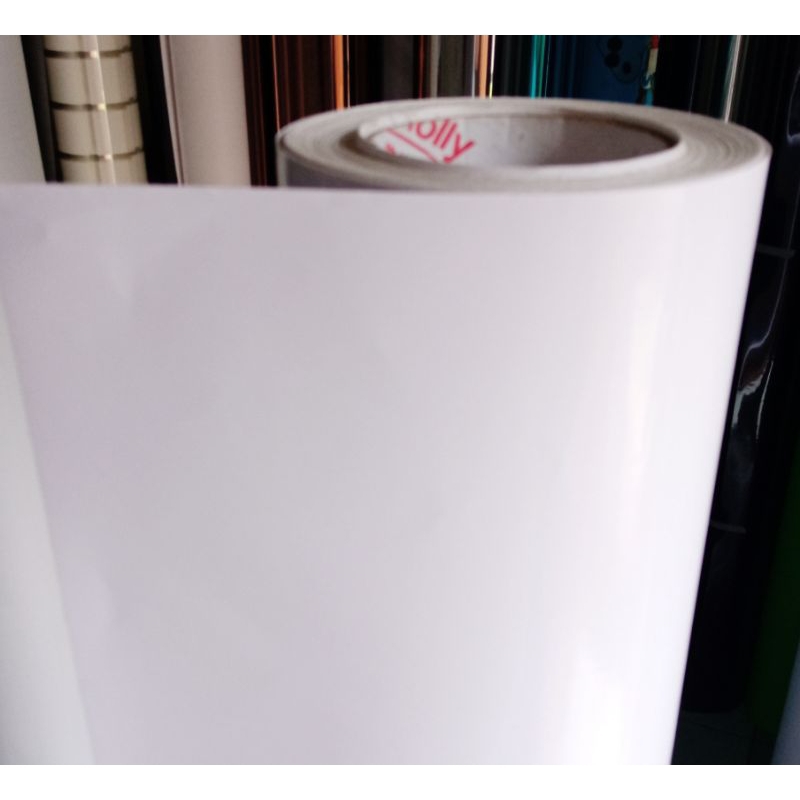 Jual stiker putih lebar 122cm / stiker glossy dan doff /sticker putih ...