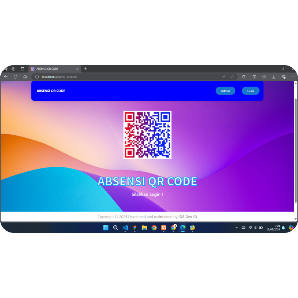 Jual Source Code Aplikasi Absensi Qr Code (Scan Pakai Kamera + Notifikasi Otomatis Whatsapp ...