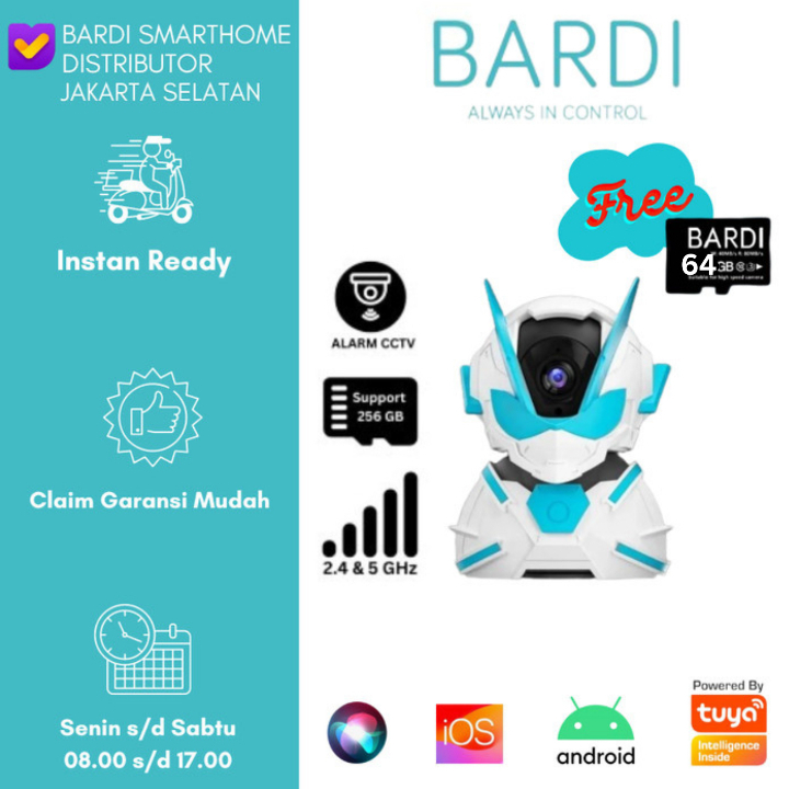 Jual BARDI Smart IP Camera Indoor PTZ 3MP BARDION Series (Dual 2.4/5GHz ...