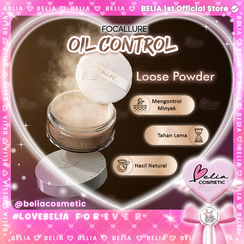 Jual BELIA FOCALLURE Oil Control Poreless Matte Loose Powder FA201 | Tahan Lama Setting Powder ...