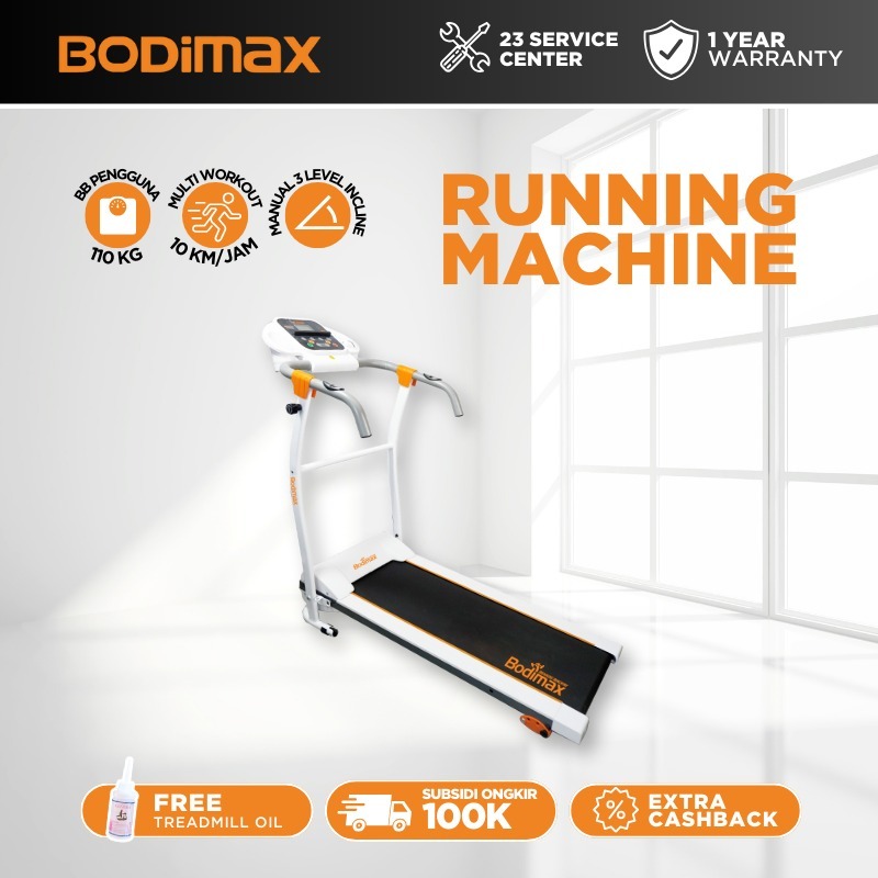 Jual Bodimax New Running Machine Putih - Treadmill / Alat Olahraga ...