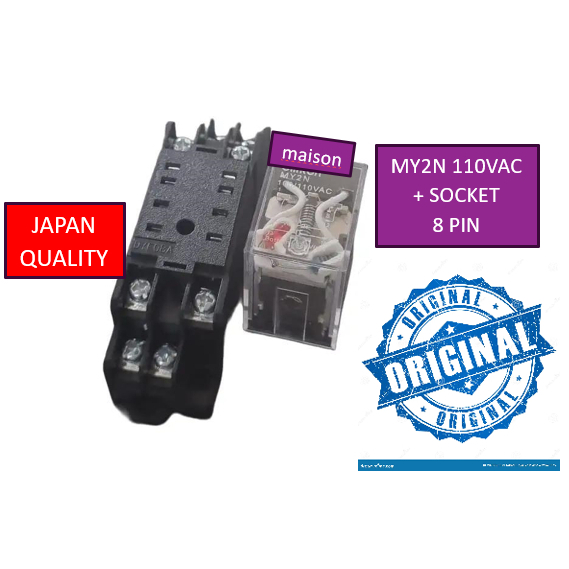 Jual Relay MY2N 110VAC + Socket / my2n 110v ac | Shopee Indonesia