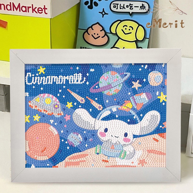 Jual Cinnamoroll Diy Diamond Painting Frame Sanrio Full Set Sticker Diy ...