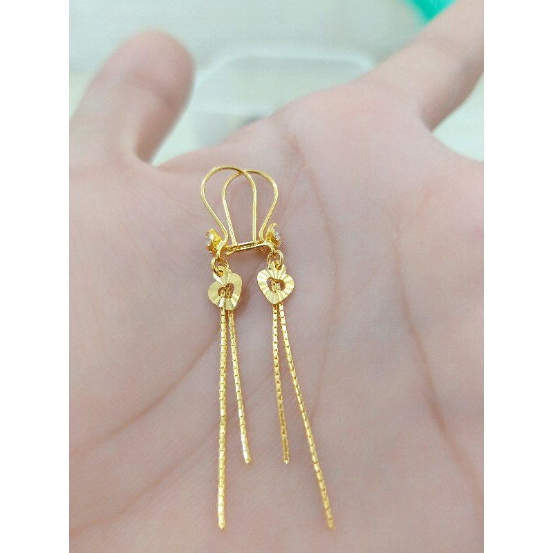 Jual anting love bolong titanium gold perhiasan wanita dewasa anti ...