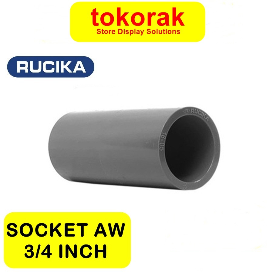 Jual SOCKET 3/4 INCH AW RUCIKA 3/4" SOK PVC AW PIPA SOK PVC RUCIKA ...
