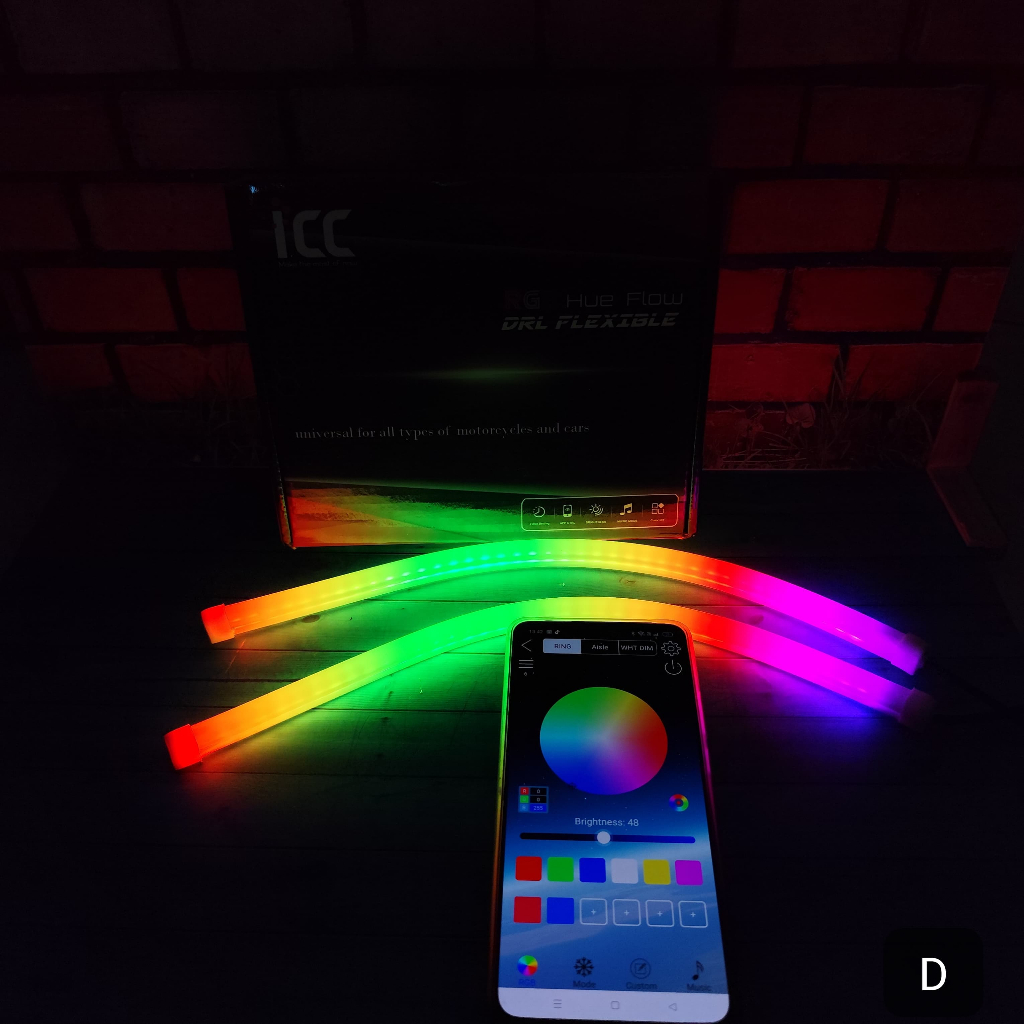 Jual DRL FLEXIBLE ALIS RGB SAMBA 30 CM MERK ICC | Shopee Indonesia
