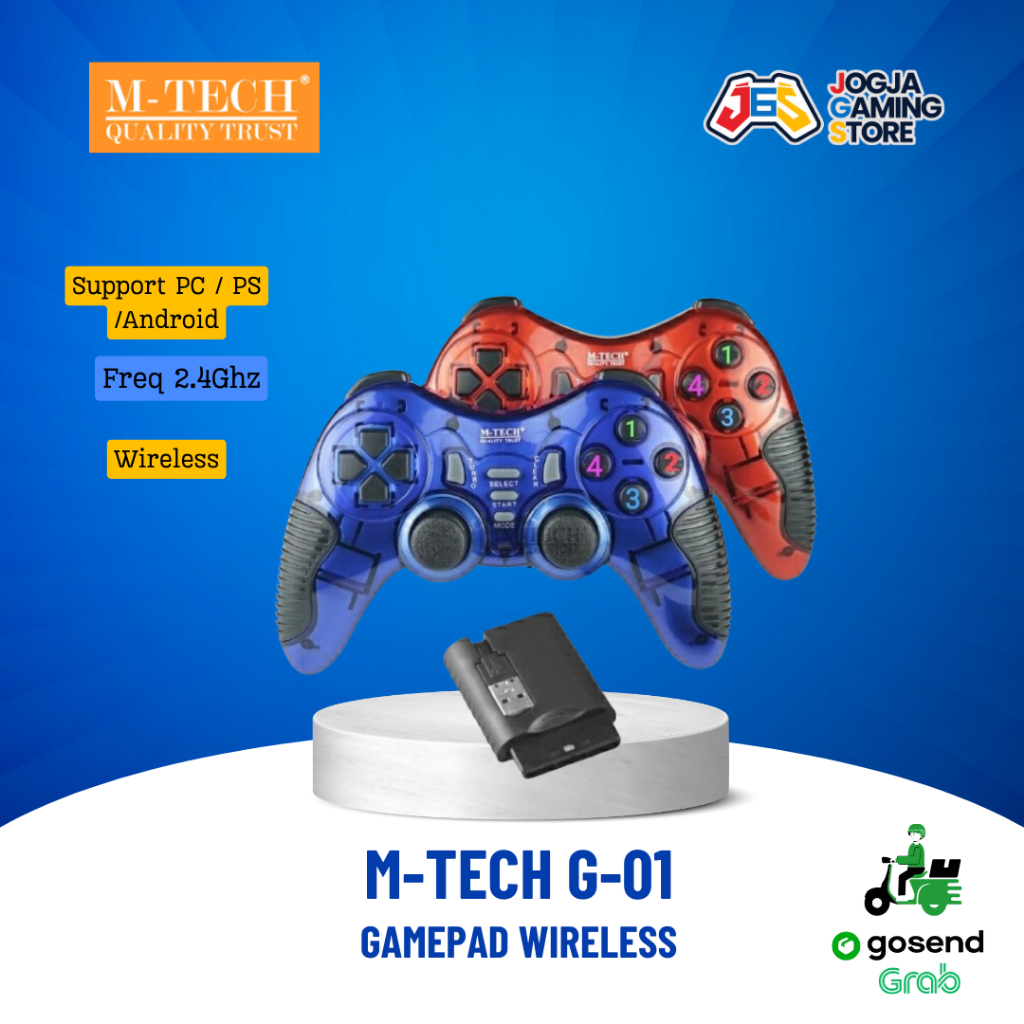 Jual M-TECH SINGLE WIRELESS G-01 JOYSTICK PC USB GAMEPAD MTECH ...