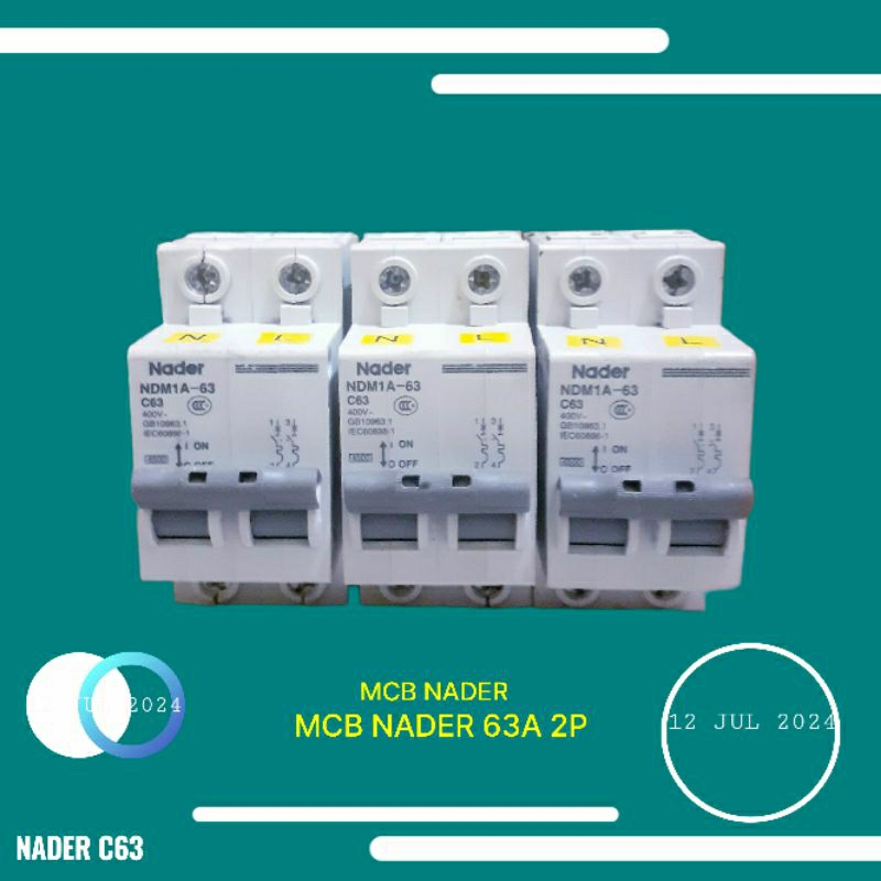 Jual MCB NADER 2P 63A | Shopee Indonesia