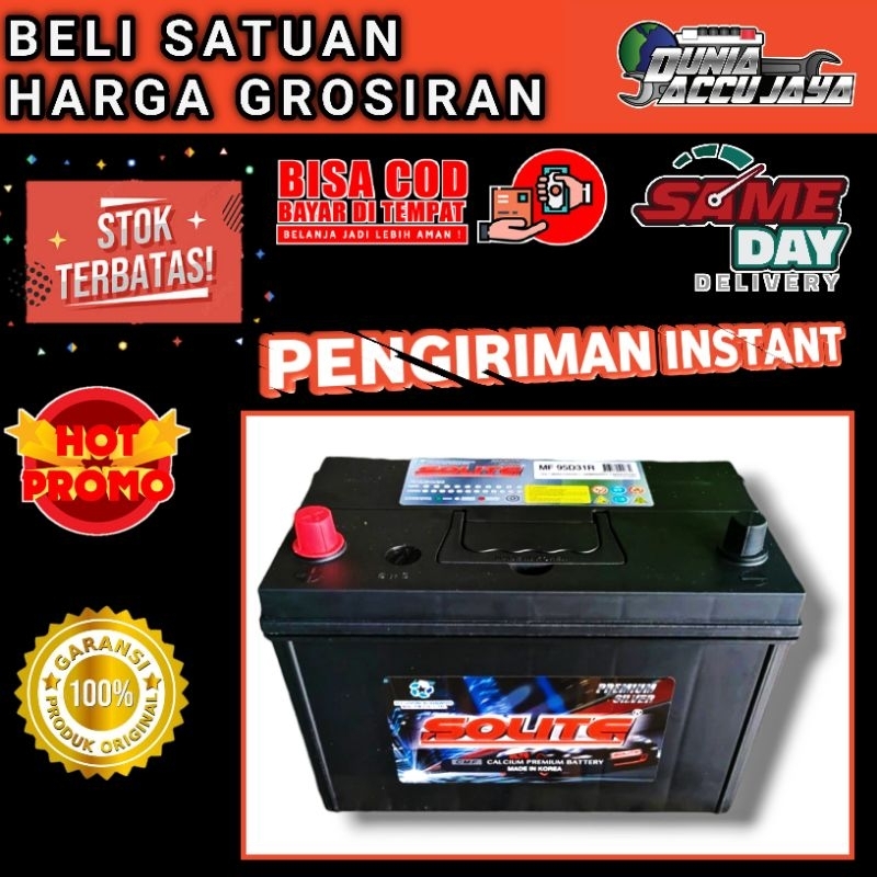 Jual Aki mobil Kering mf Solite calcium 95d31R / NX120-7 80Ah OEM hyundai dan kia bergaransi Elf ...