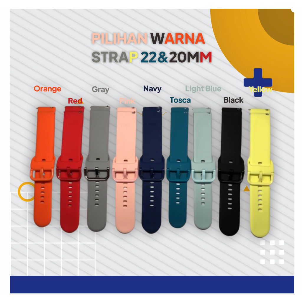 Jual STRAP SMARTWATCH 22mm strap 20mm UNIVERSAL STRAP JAM TANGAN ...