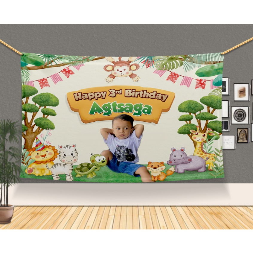 Jual Banner Ulang Tahun Anak Custom, Request Desain Custom Tambah Foto ...