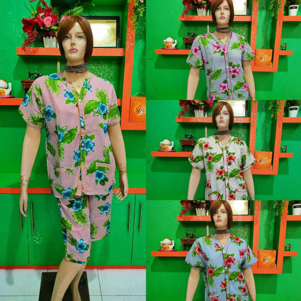Jual PIAMA C3/4 MOTIF RENDOM BAJU TIDUR BATIK KHAS BAGAN SIAPI API ...