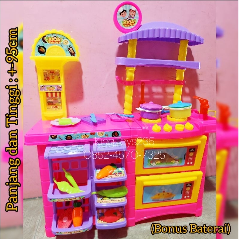 Jual Mainan Anak Kitchen Set Besar Jumbo Hampir 1 Meter Bonus Batrai ...