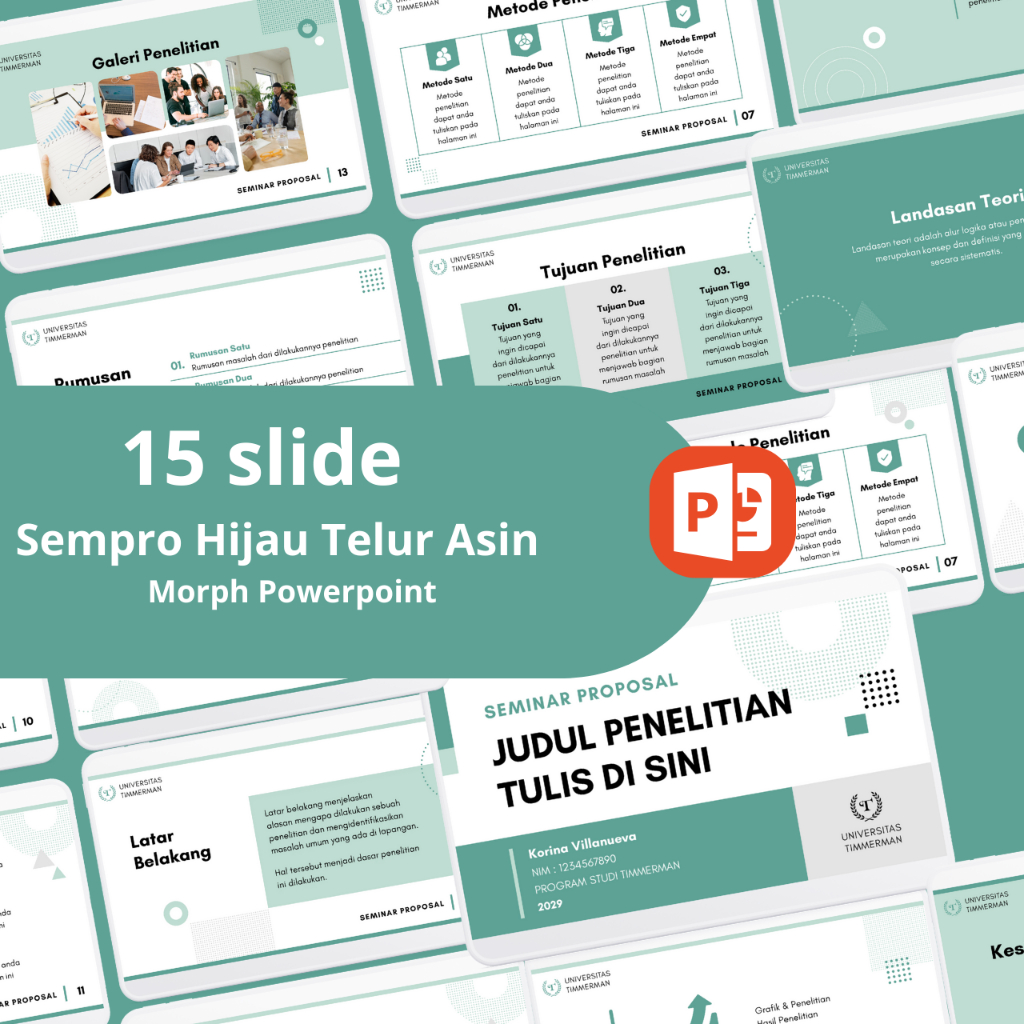 Jual Sempro Hijau Telur Asin Powerpoint - Template Proposal Seminar ...