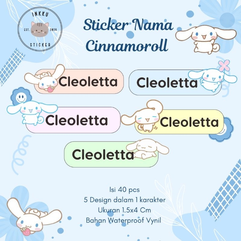 Jual Sticker Label Anak Cinnamoroll mudah dipasang bisa untuk Tumblr ...