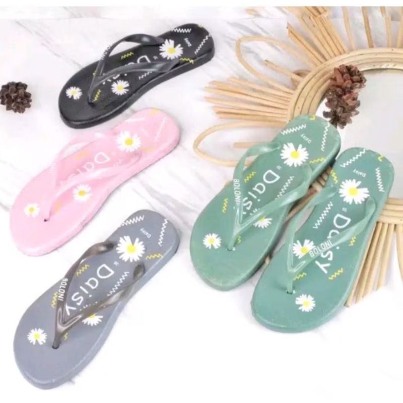 Jual CAHAYA PELANGI (CPS) SANDAL WANITA JEPIT MOTIF BUNGA QIAO YUN AND ...