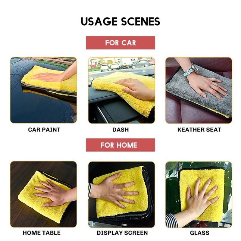 Jual KAIN LAP MICROFIBER POLISH POLOS WASH WAX COATING 2 SISI UK 30 x ...