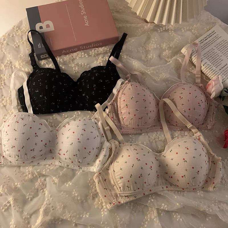 Jual Bra Premium Push Up Tanpa kawat 3/4 coverage Flower Renda 02 ...