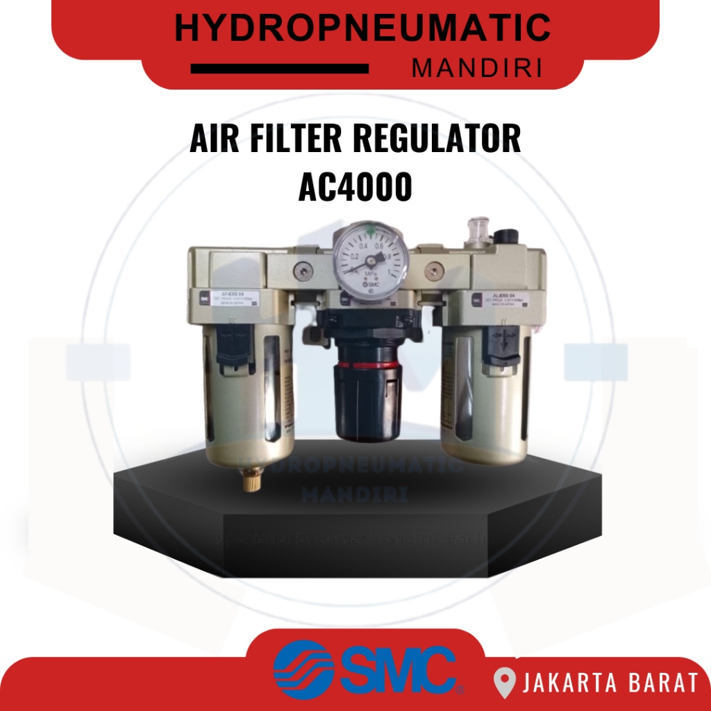 Jual SMC AC4000-04 / AC4000-06 AIR UNIT FILTER REGULATOR LUBRICATOR ...
