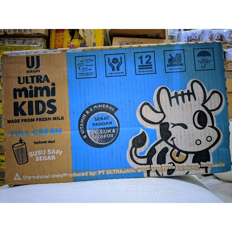 Jual UHT ULTRA MIMI KIDS 125 ML RASA FULLCREAM 1 DUS ISI 40 PCS ...
