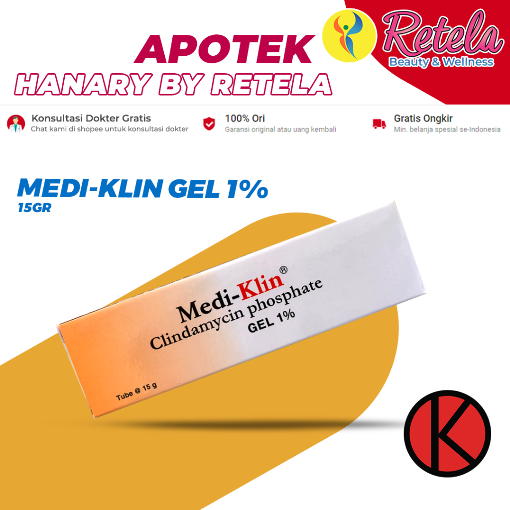 Jual MEDIKLIN 1% GEL 15GR | Shopee Indonesia