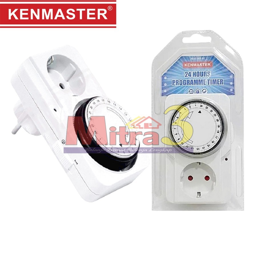 Jual Stop Kontak Timer Analog KENMASTER / Timer Listrik Manual 24 jam ...