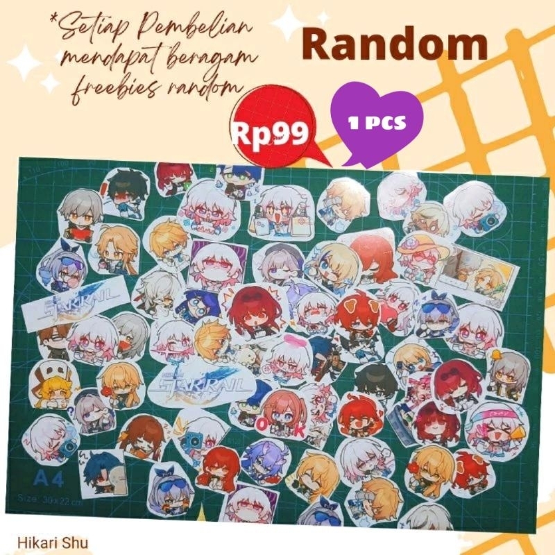 Jual Harga Satuan Sticker Aesthetic Honkai:Star Rail Random Harga ...