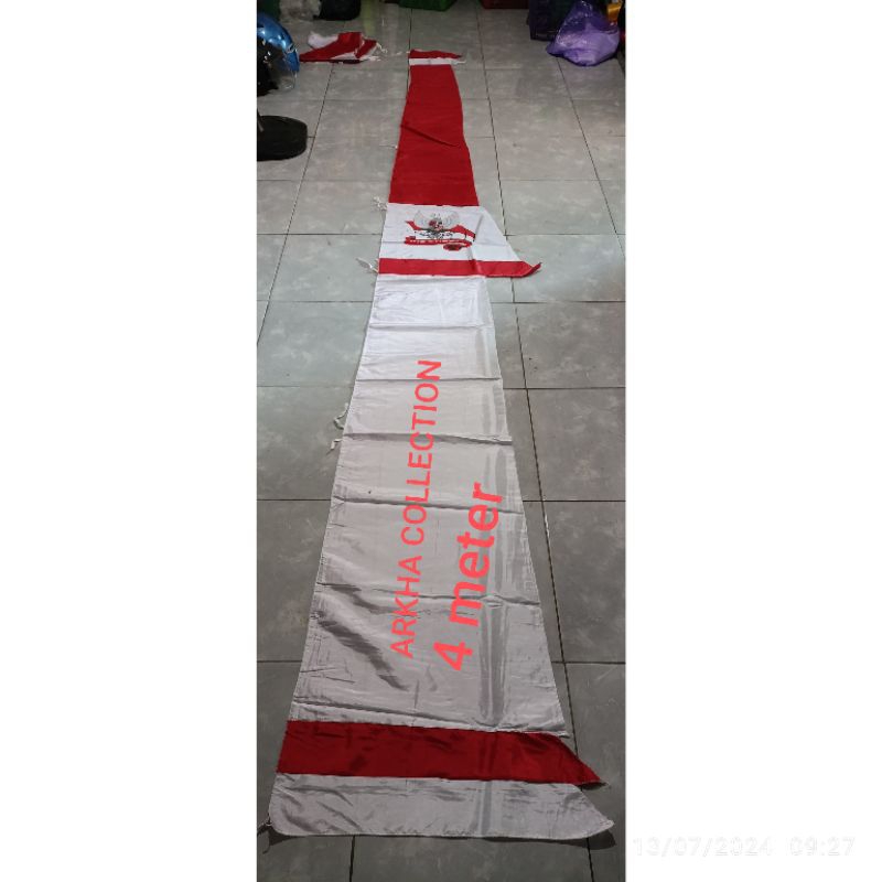Jual UMBUL UMBUL LAYUR MERAH PUTIH SABLON GARUDA ( panjang -+ 4 meter ) | Shopee Indonesia
