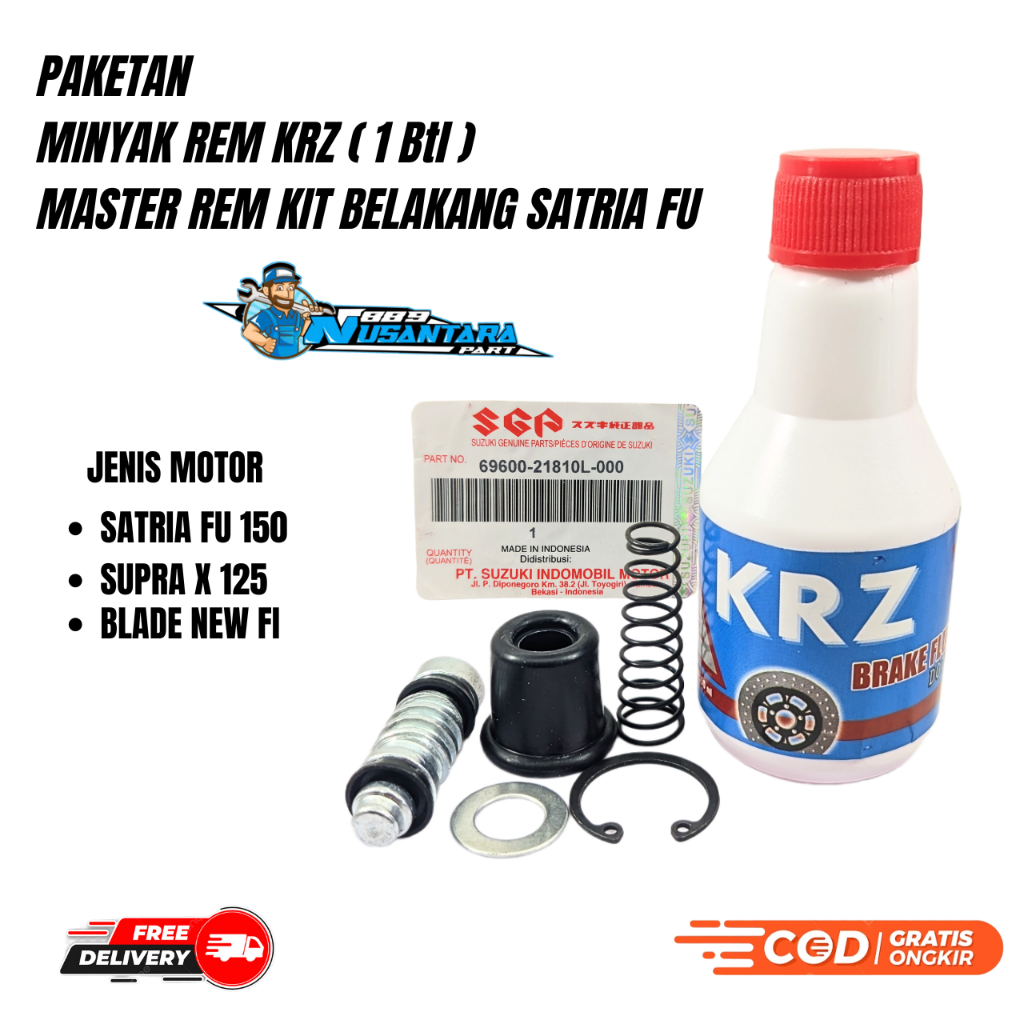 Jual PAKET 2ITEM SEAL MASTER REM BELAKANG + MINYAK REM SATRIA FU / SUPRA X 125 / SHOGUN SP 125 ...