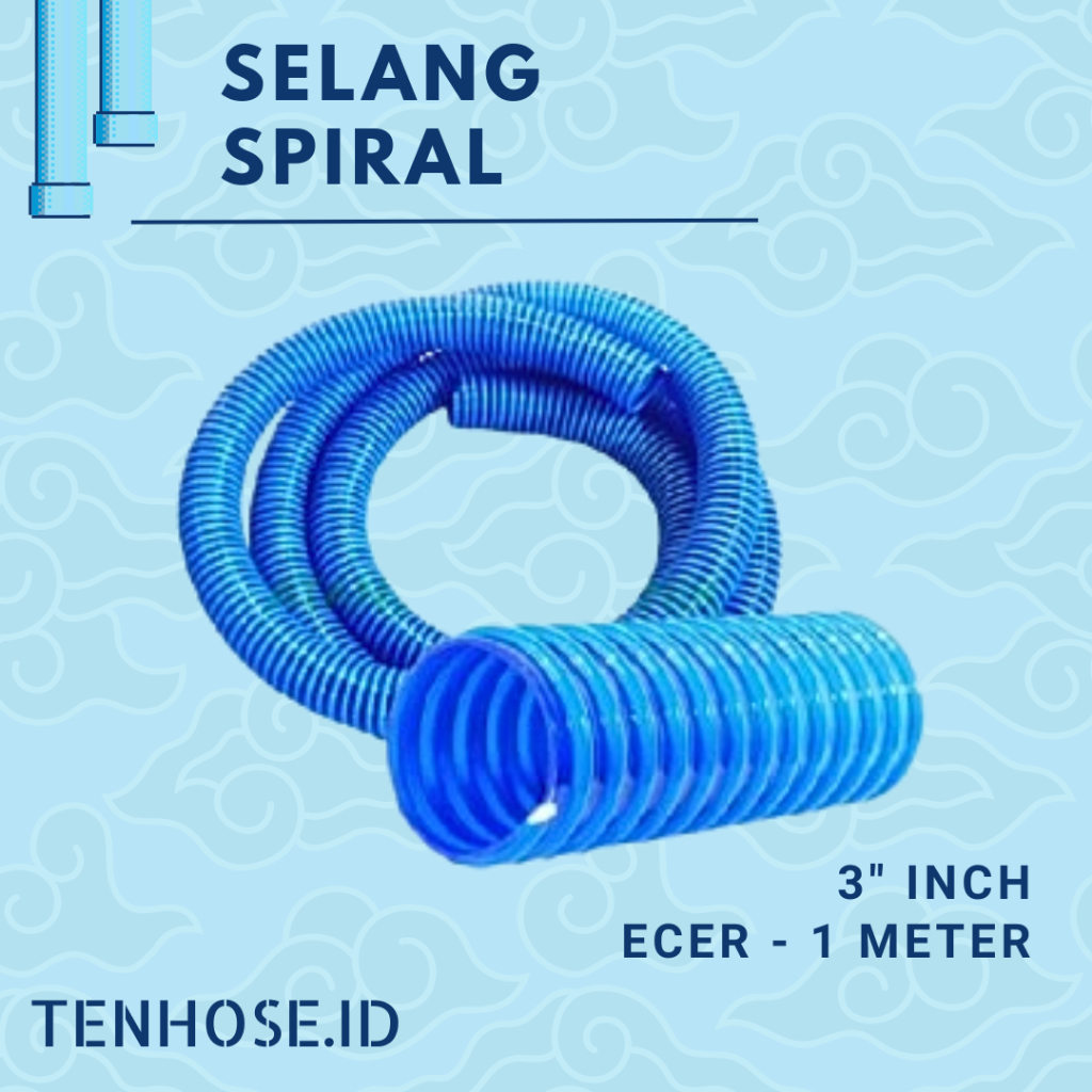 Jual Selang Spiral Hisap 3" Inch Jual per Meter (1 Meter) Selang Air ...