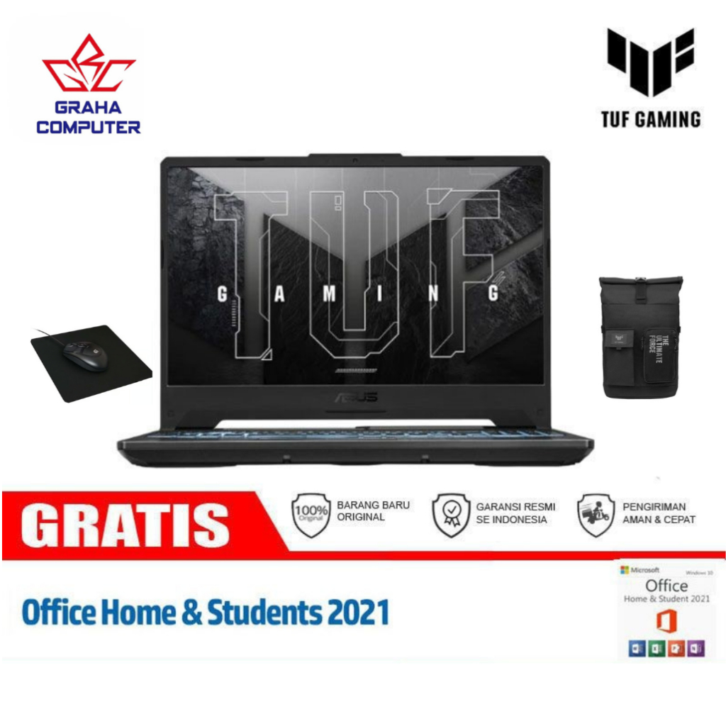 Jual ASUS TUF A15 FA506NF AMD RYZEN 5-7535HS,8GB/512GB ,RTX2050 4GB,15 ...