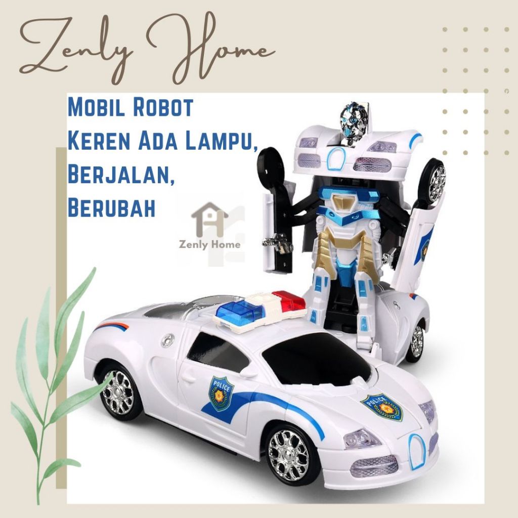 Jual Zen 059 MAINAN MOBIL PATROLI POLISI ROBOT MECH PIONEER 2IN1 ...