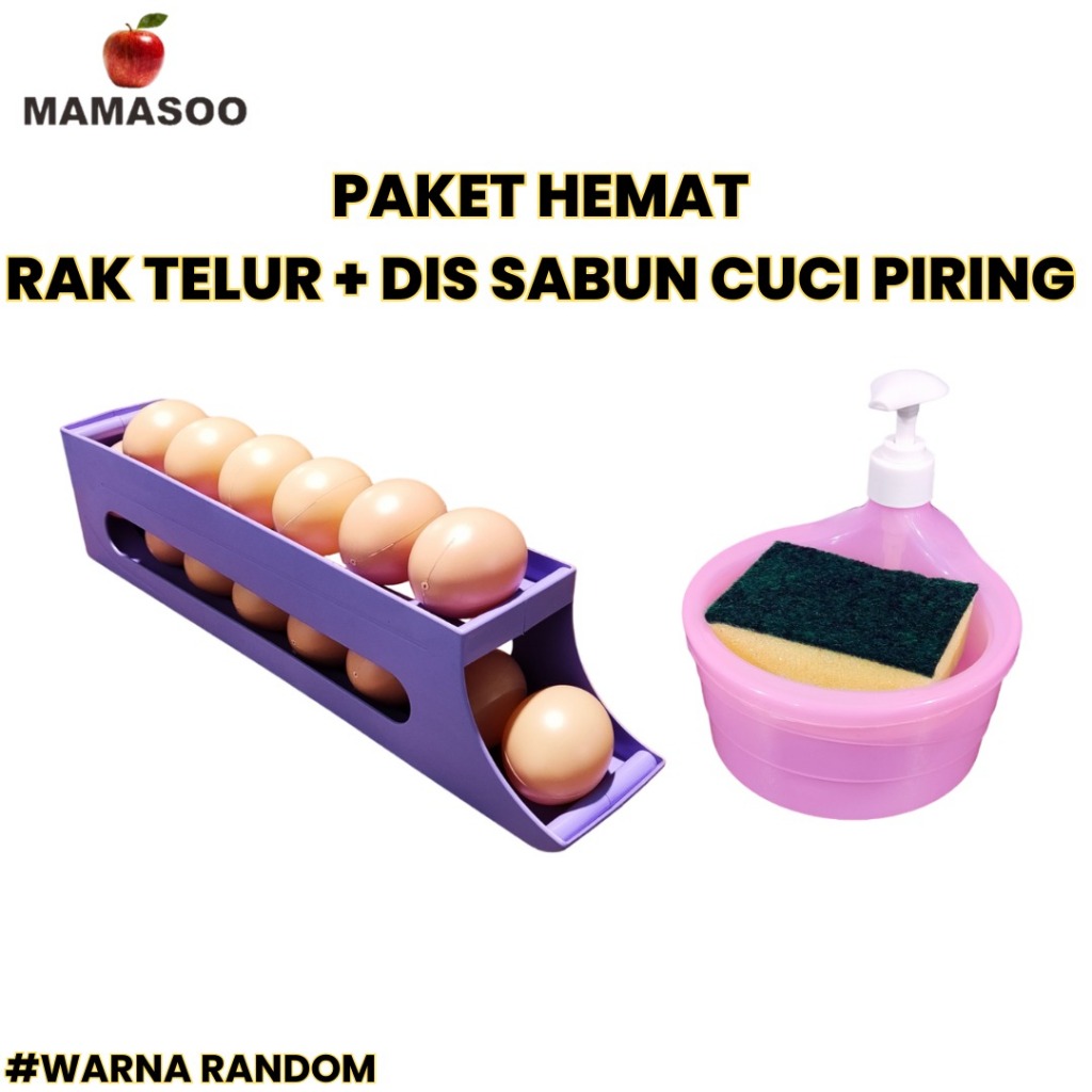 Jual MAMASOO [Paket Hemat] Mamasoo Rak Telur + Dispenser Sabun Cuci ...
