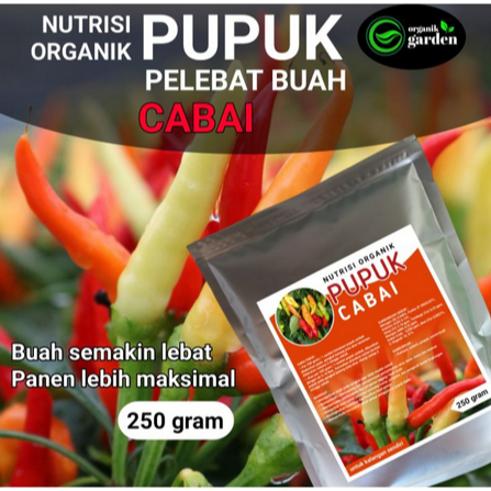 Jual Pupuk pelebat buah CABAI booster nutrisi organik 250 gram | Shopee Indonesia