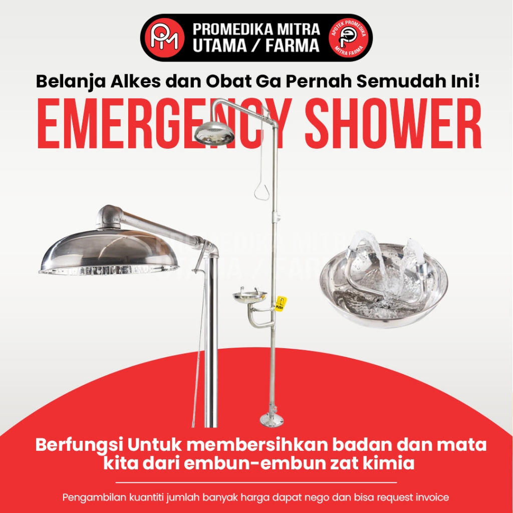 Jual Emergency Shower Eyewash / Eye Wash Shower Stainless Steel ...