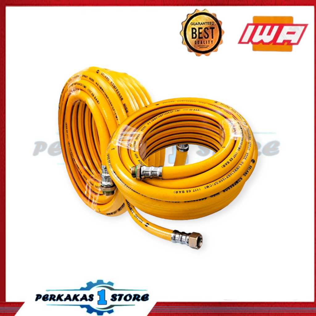 Jual IWA SELANG ANGIN KOMPRESOR 10 Meter - Selang Power Sprayer 10M ...