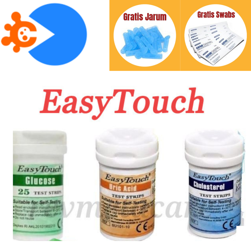 Jual EASY TOUCH Strip Isi Ulang Gula Datah, Kolestrol, dan Asam Urat ...