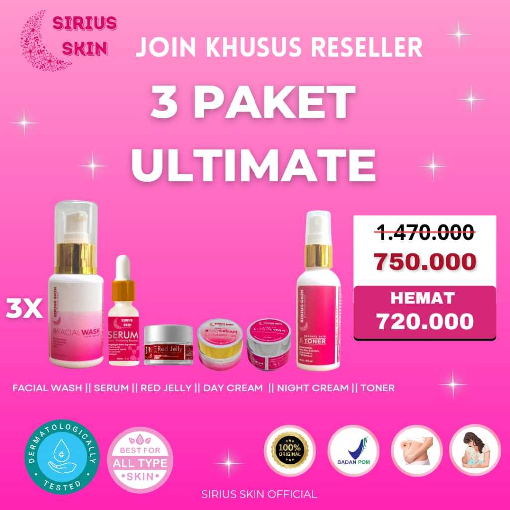 Jual Sirius Skin - [Join Khusus Reseller] 3 Paket Ultimate Mencerahkan ...