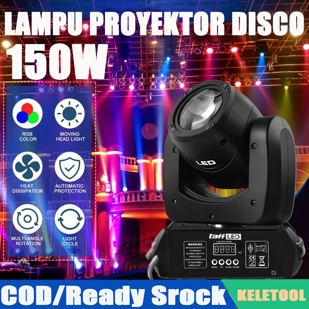 Jual 150W Lampu Sorot Stage Light Beam DMX Control Automatic Music Mode ...