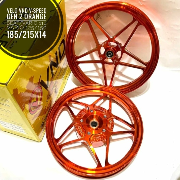 Jual Velg VND VSPEED Gen 2 Beat/Vario110/Scoopy Ring 14/Genio Ring 14/Spacy Ring 14 hitam,Orange ...
