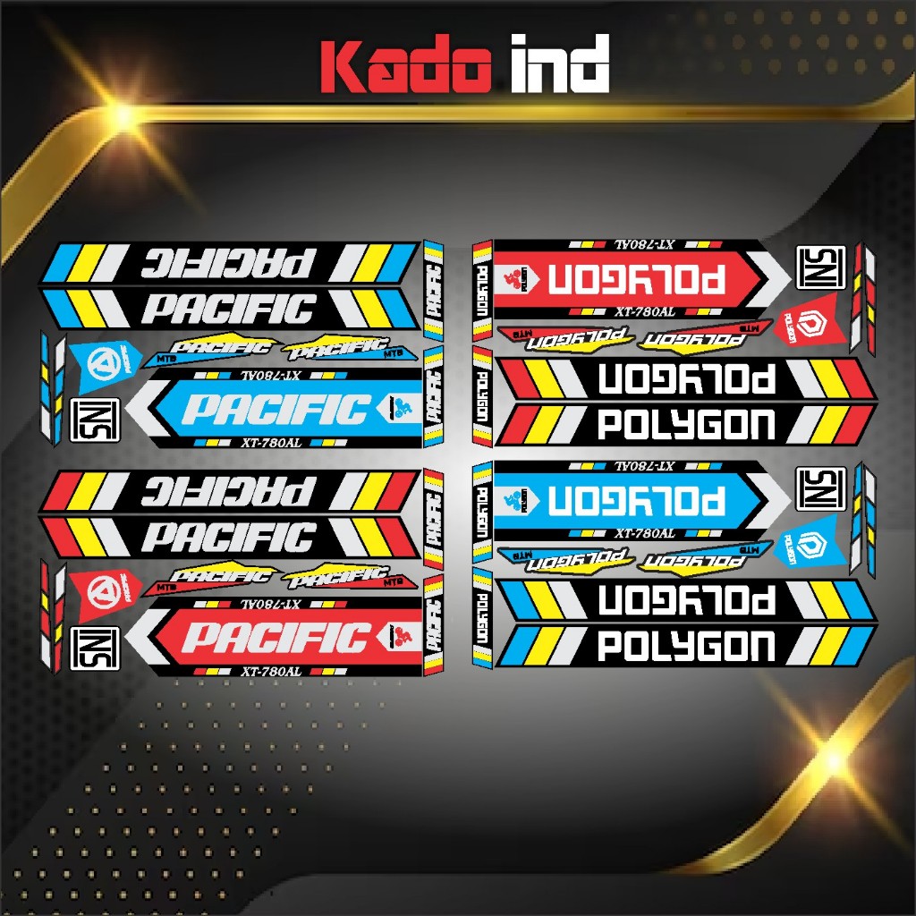 Jual stiker decal sepeda bmx 20 pacific Polygon XT | Shopee Indonesia