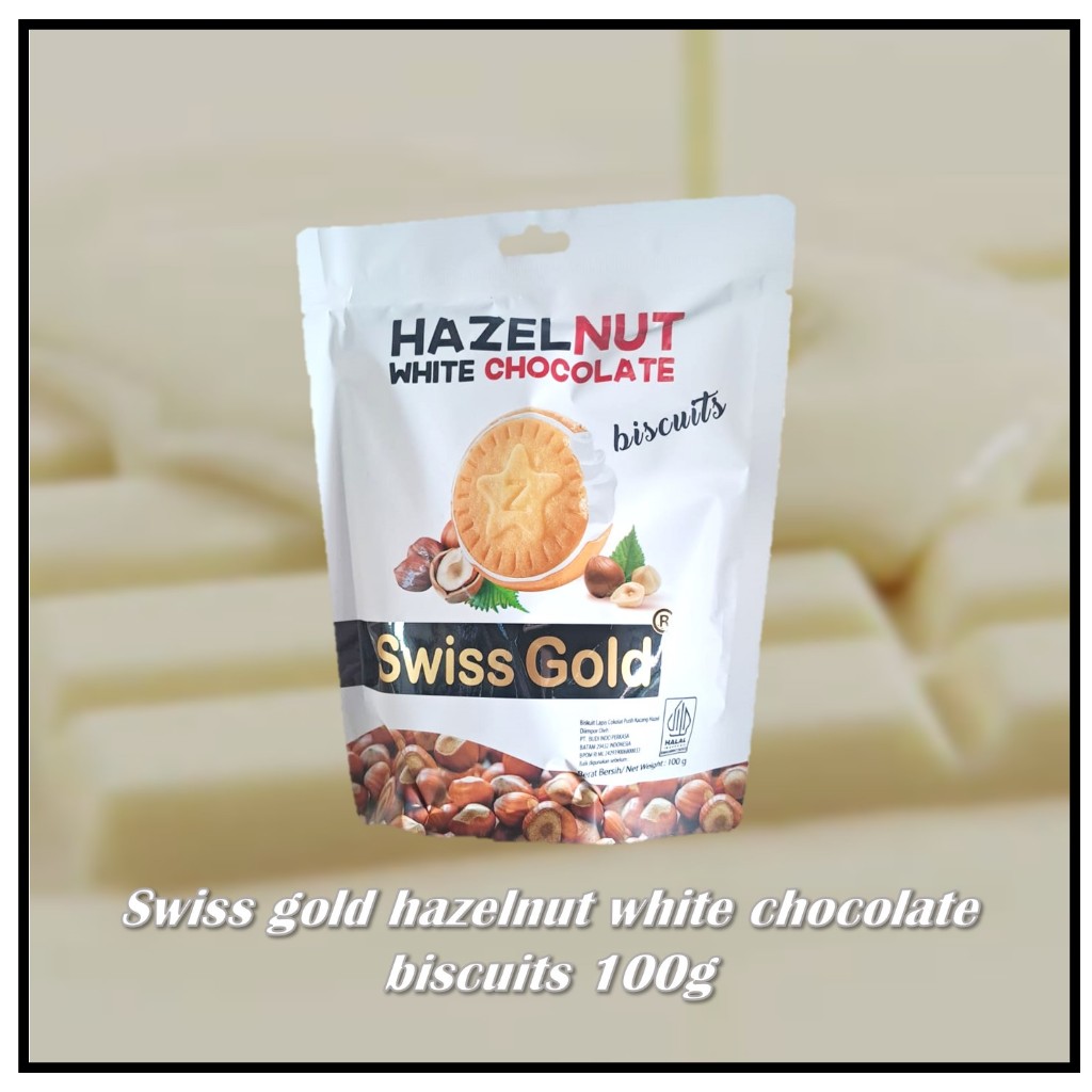 Jual Swiss gold hazelnut white chocolate biscuits 100g | Shopee Indonesia