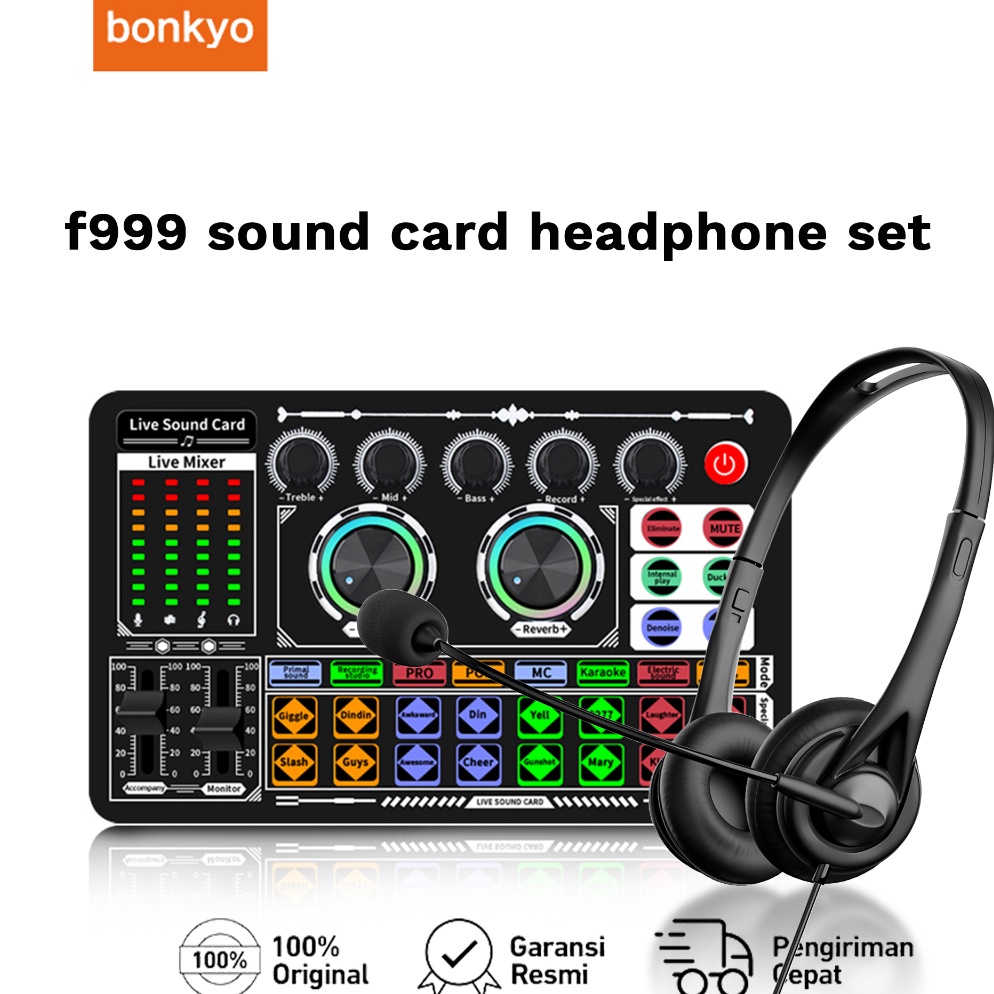 Jual Bonkyo F999 sound card set Peralatan Bernyanyi atau siaran ...