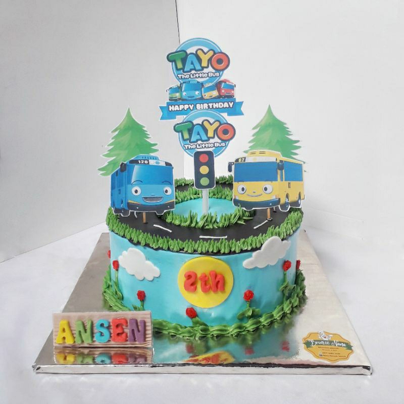Jual Kue Ulang Tahun Anak Tema Tayo 18cm / Brownis | Shopee Indonesia